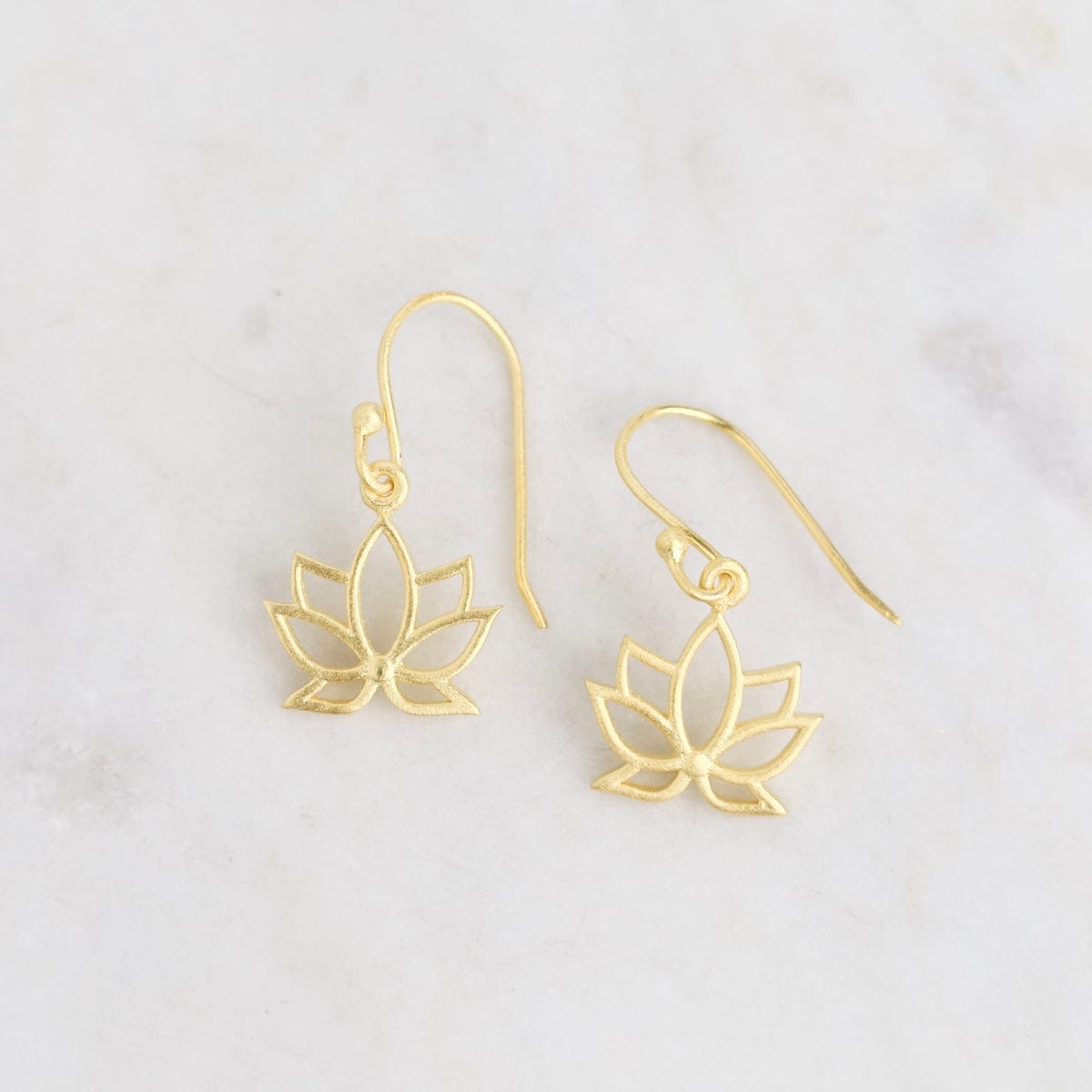 1137 Gold Lotus Earrings