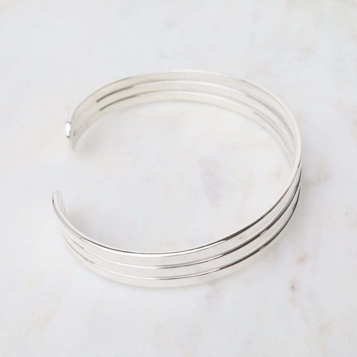 1" Sterling Silver Cuff with 3 Rails – Dandelion Jewelry
