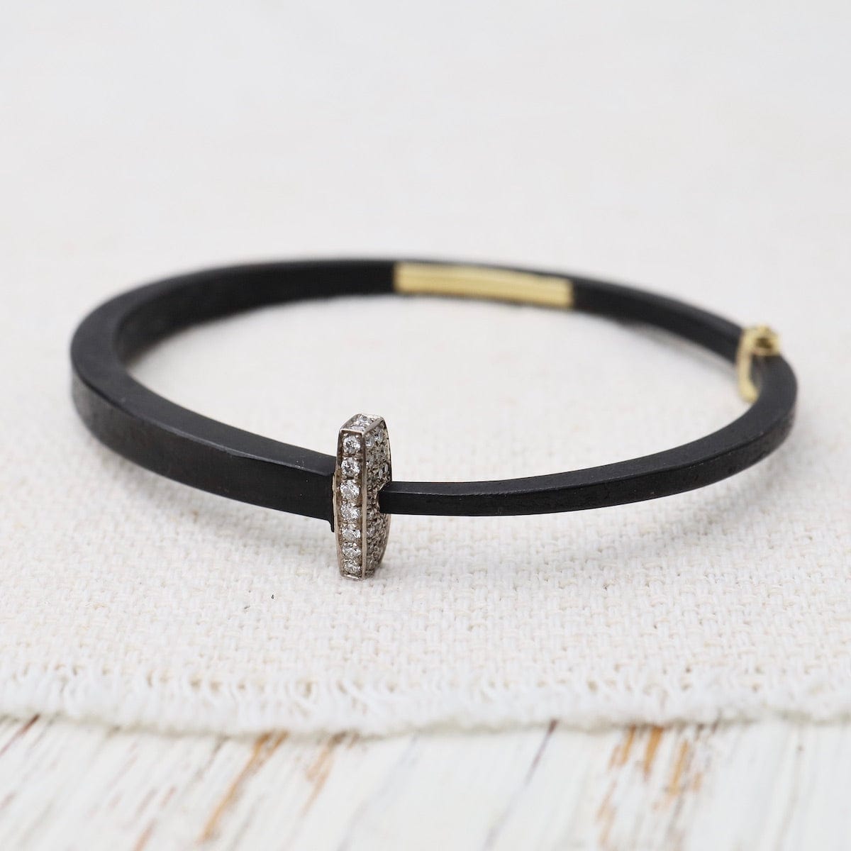 Pat Flynn Iron Nail Bracelet ~ Pave Diamond Nail Head – Dandelion Jewelry