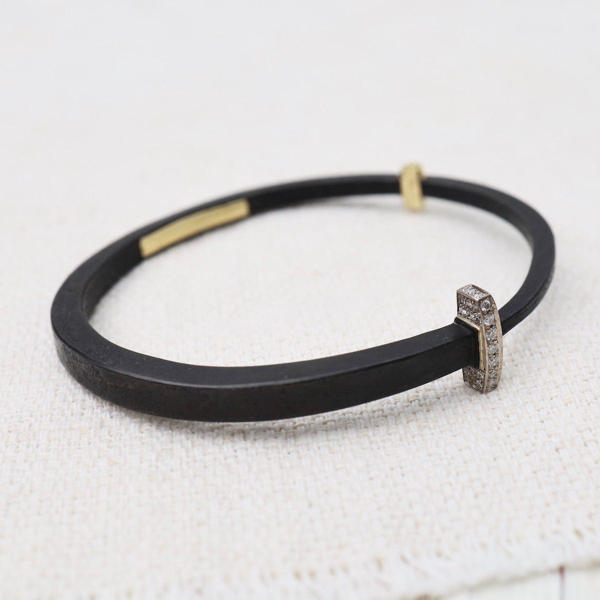Pat Flynn Iron Nail Bracelet ~ Pave Diamond Nail Head – Dandelion Jewelry