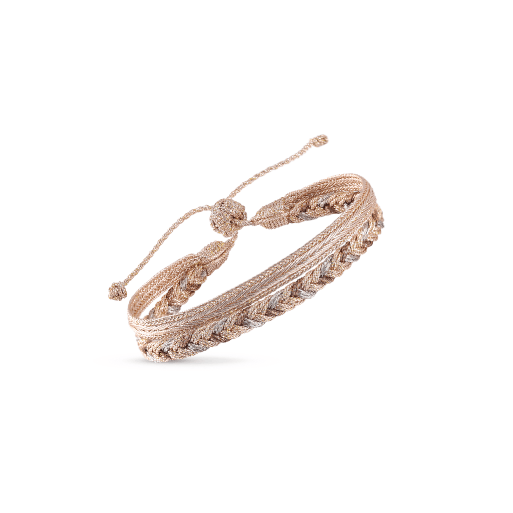 Duo Eya & Mini Arrow in Rose Gold Vintage Mocha – Dandelion Jewelry