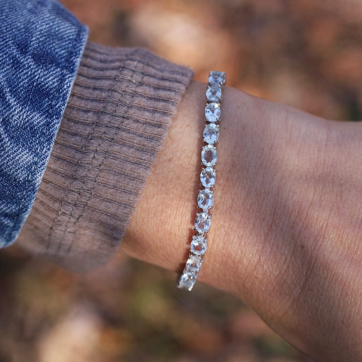 Aquamarine tennis bracelet store