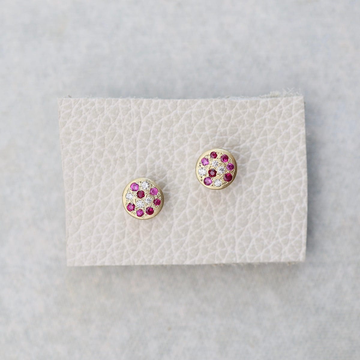 Tidal Pool Charm Studs in Ruby – Dandelion Jewelry
