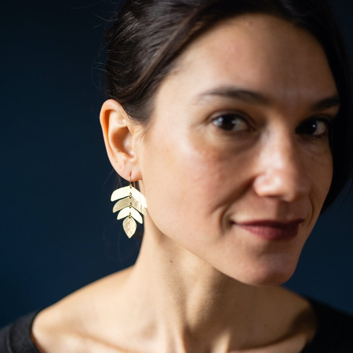 Leah Earrings Brass – Dandelion Jewelry