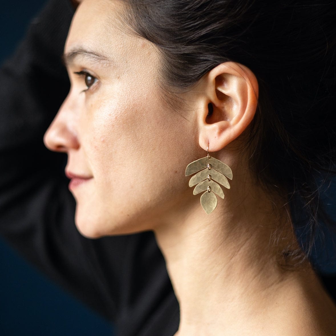 Leah Earrings Brass – Dandelion Jewelry