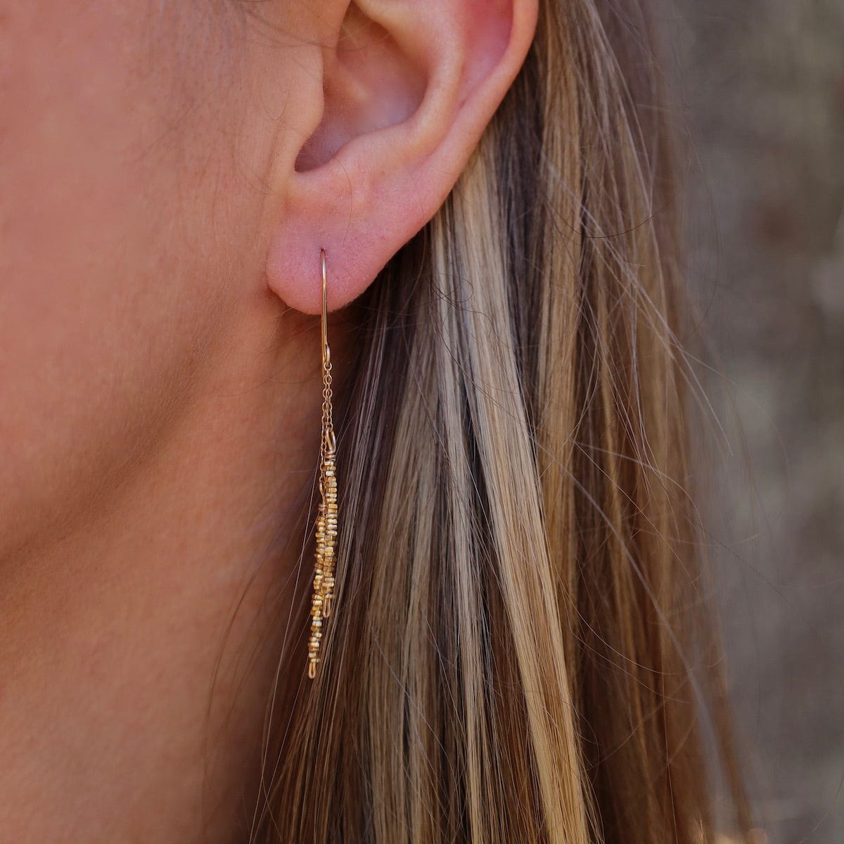 Gold Vermeil Dangling Sticks Earring – Dandelion Jewelry