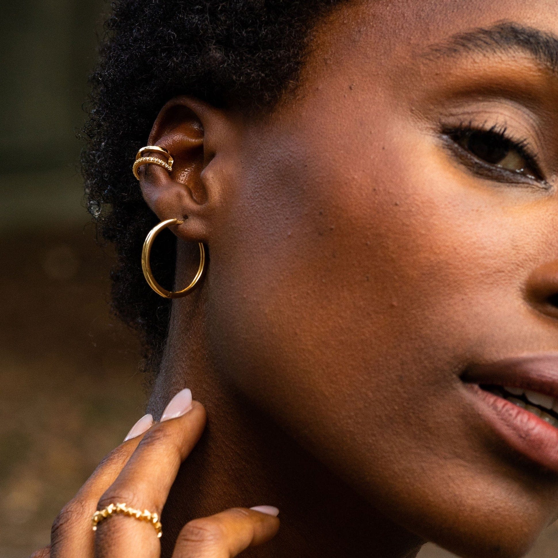 Gold Plated Sterling Silver Perfect Hoop Earrings – Dandelion Jewelry