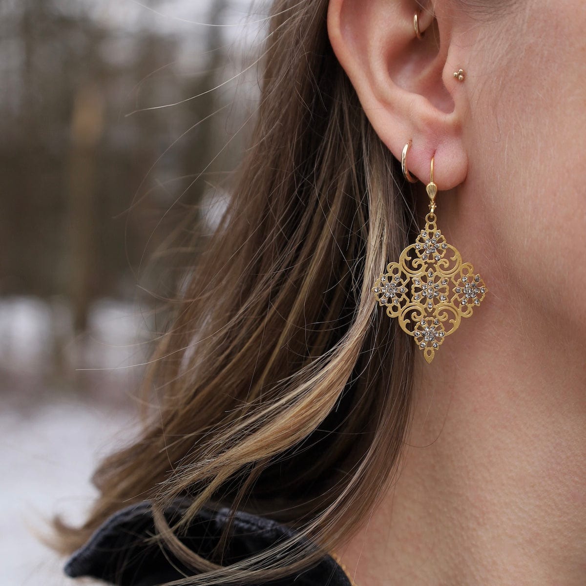 Square Filigree Earrings – Dandelion Jewelry
