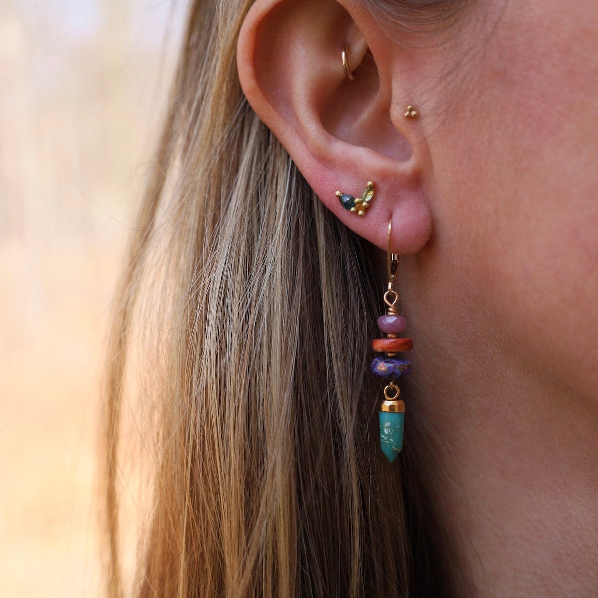 Turquoise Point Earrings – Dandelion Jewelry