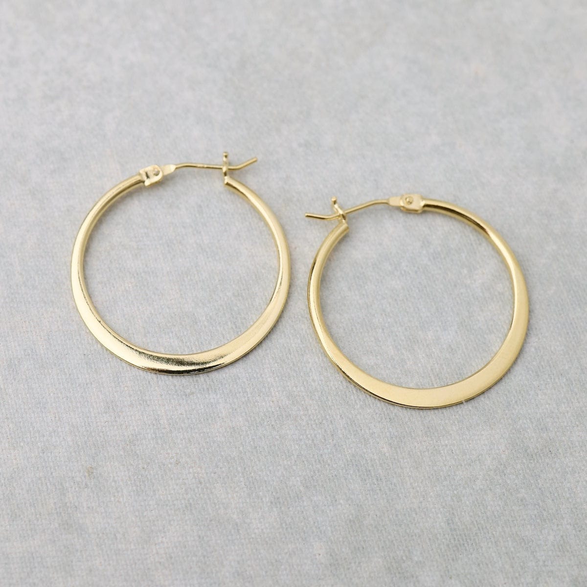 Medium Flat Hoops - Gold Vermeil – Dandelion Jewelry
