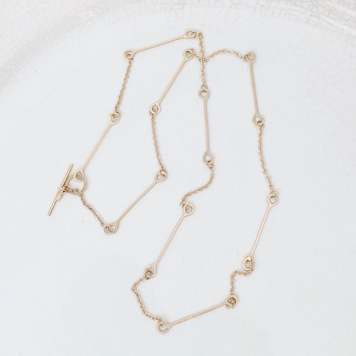 Hammered Link and Cable Chain Necklace – Dandelion Jewelry