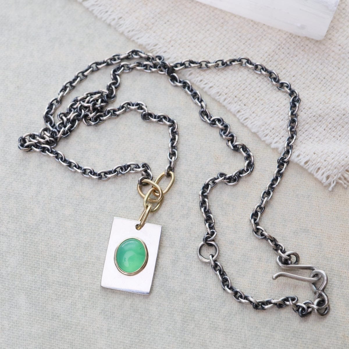 One Of A Kind Chrysoprase Portal Necklace – Dandelion Jewelry