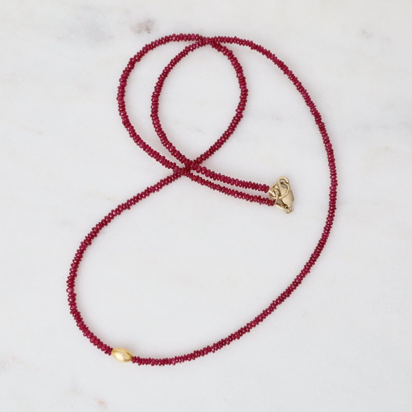 Ruby Beaded Necklace – Dandelion Jewelry