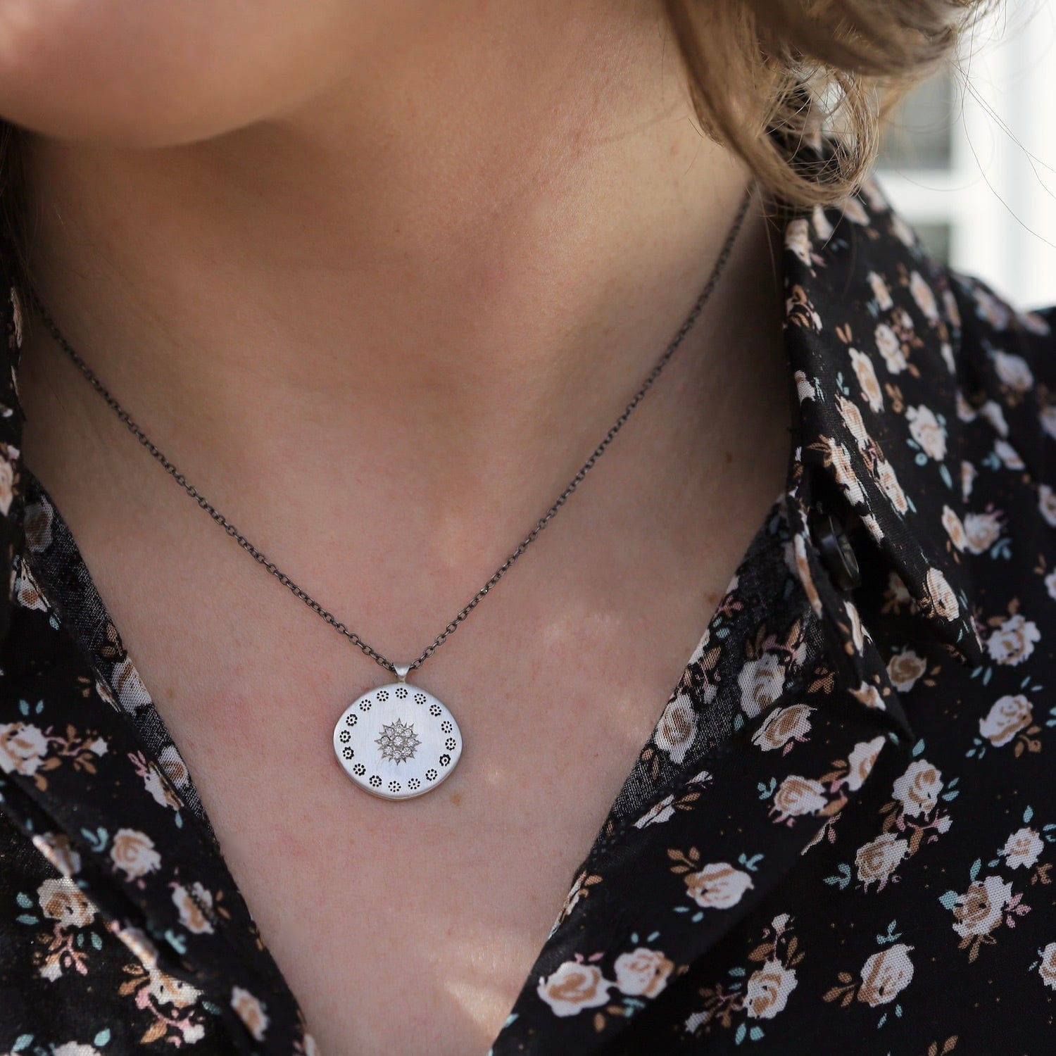 Large Cluster Pendant in Diamond – Dandelion Jewelry