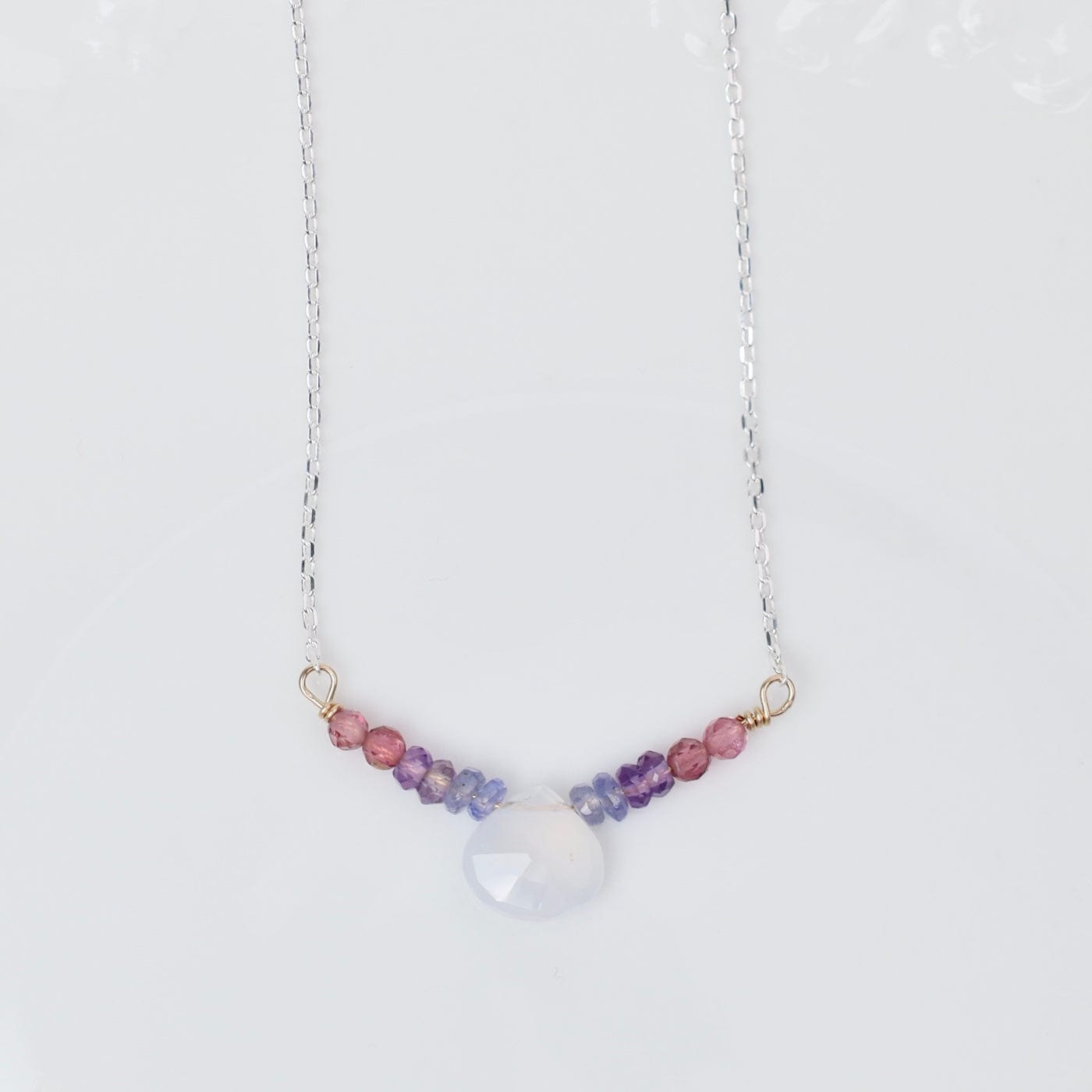 Delicate Purple Mix Segment Necklace – Dandelion Jewelry
