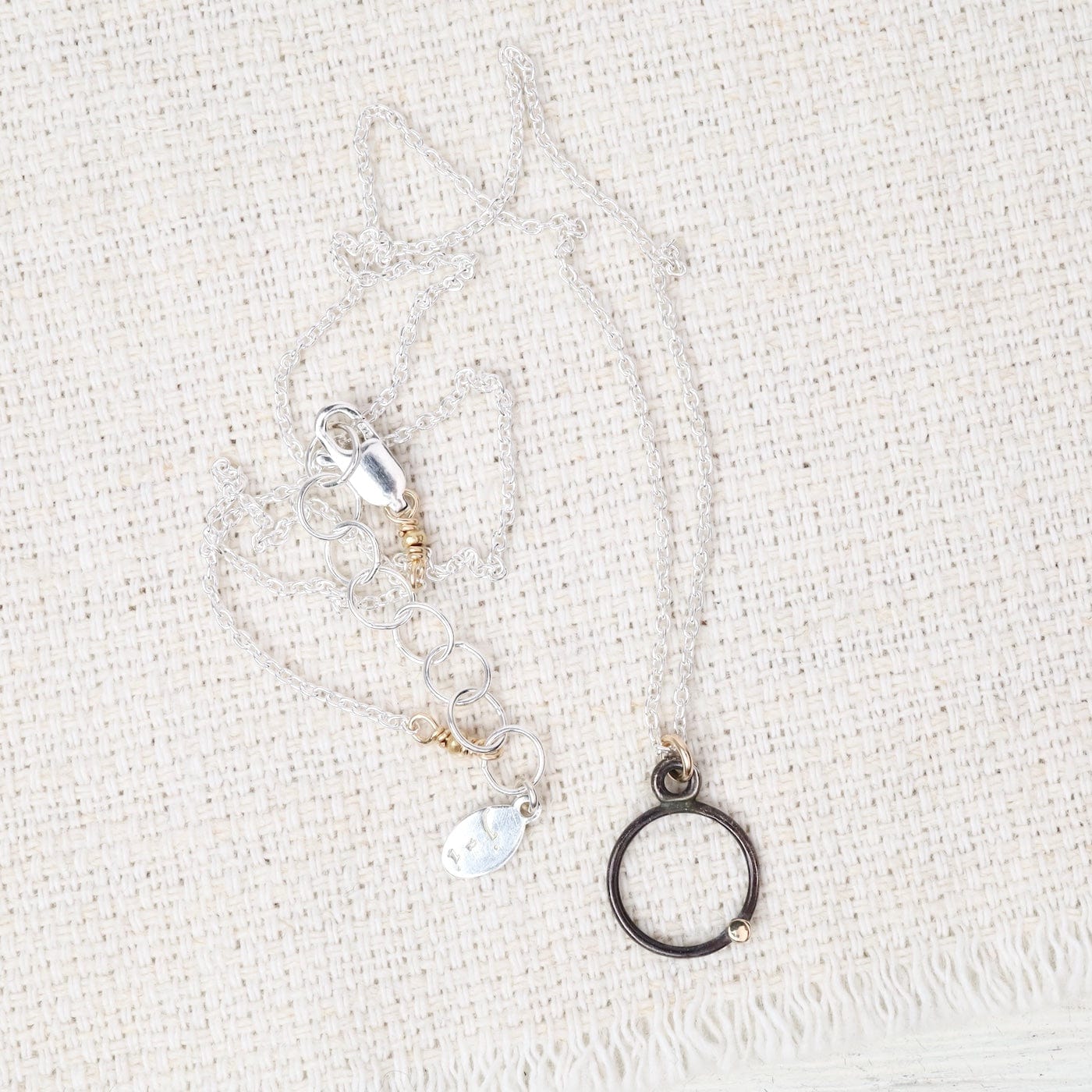 Oxidized Gold Dot Necklace – Dandelion Jewelry