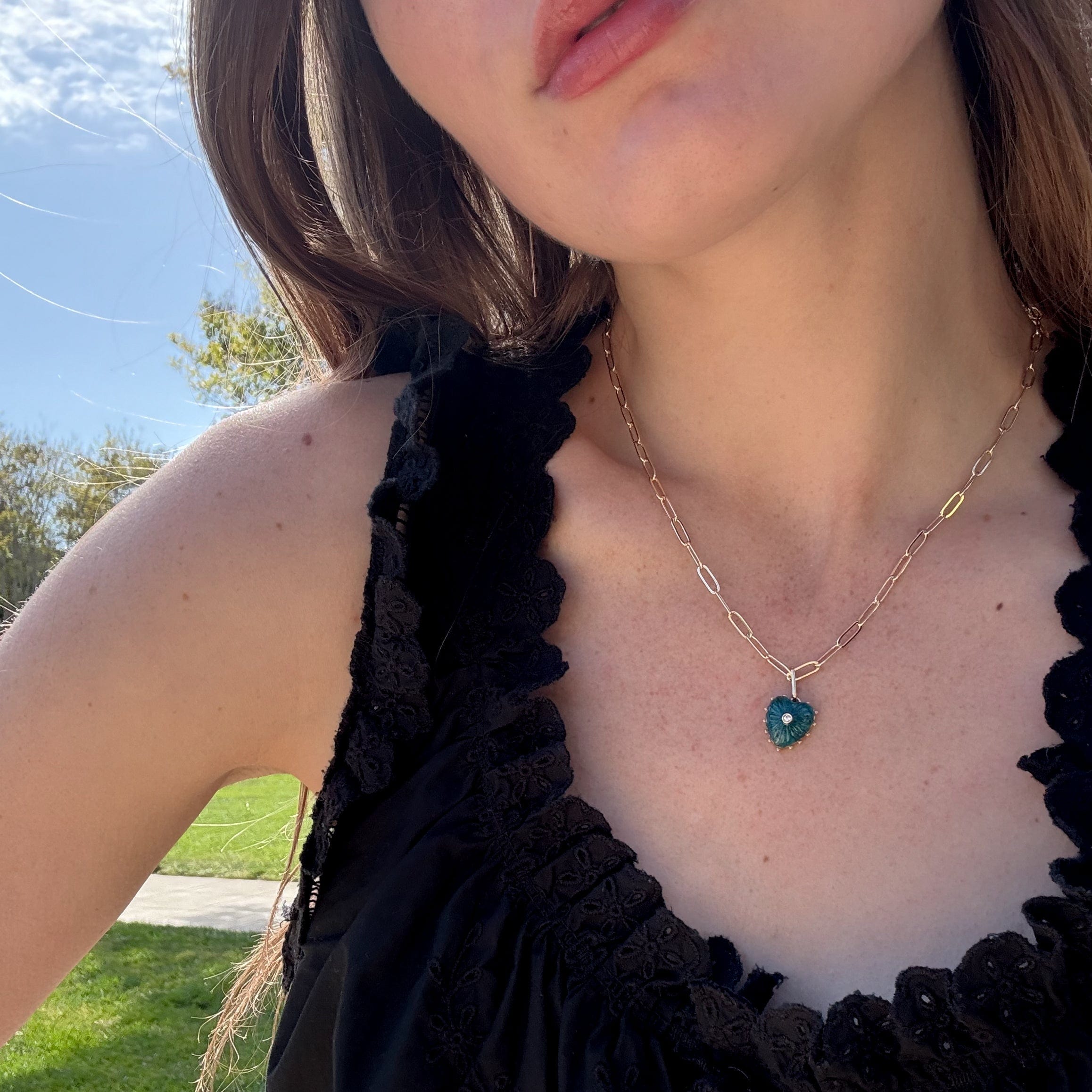 Isabel Apatite Heart Necklace – Dandelion Jewelry