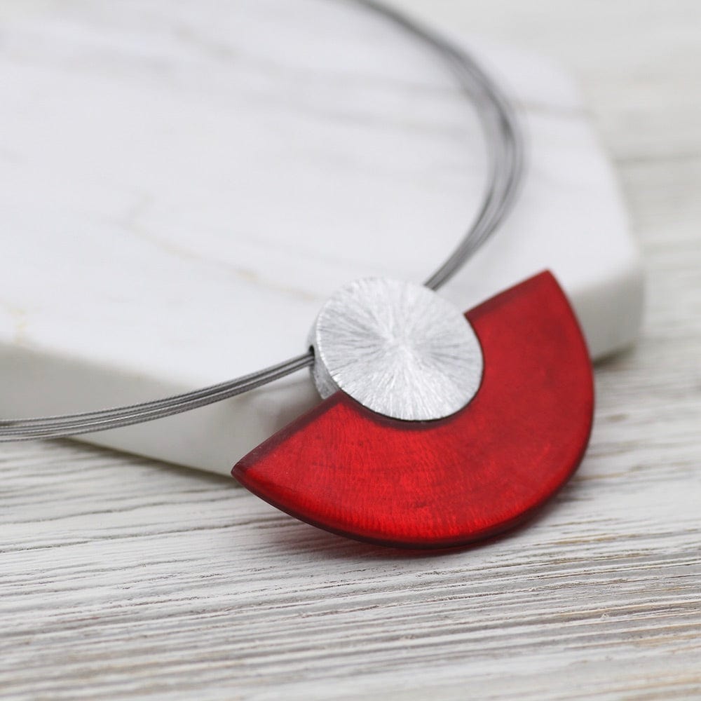 RED HALF MOON NECKLACE – Dandelion Jewelry