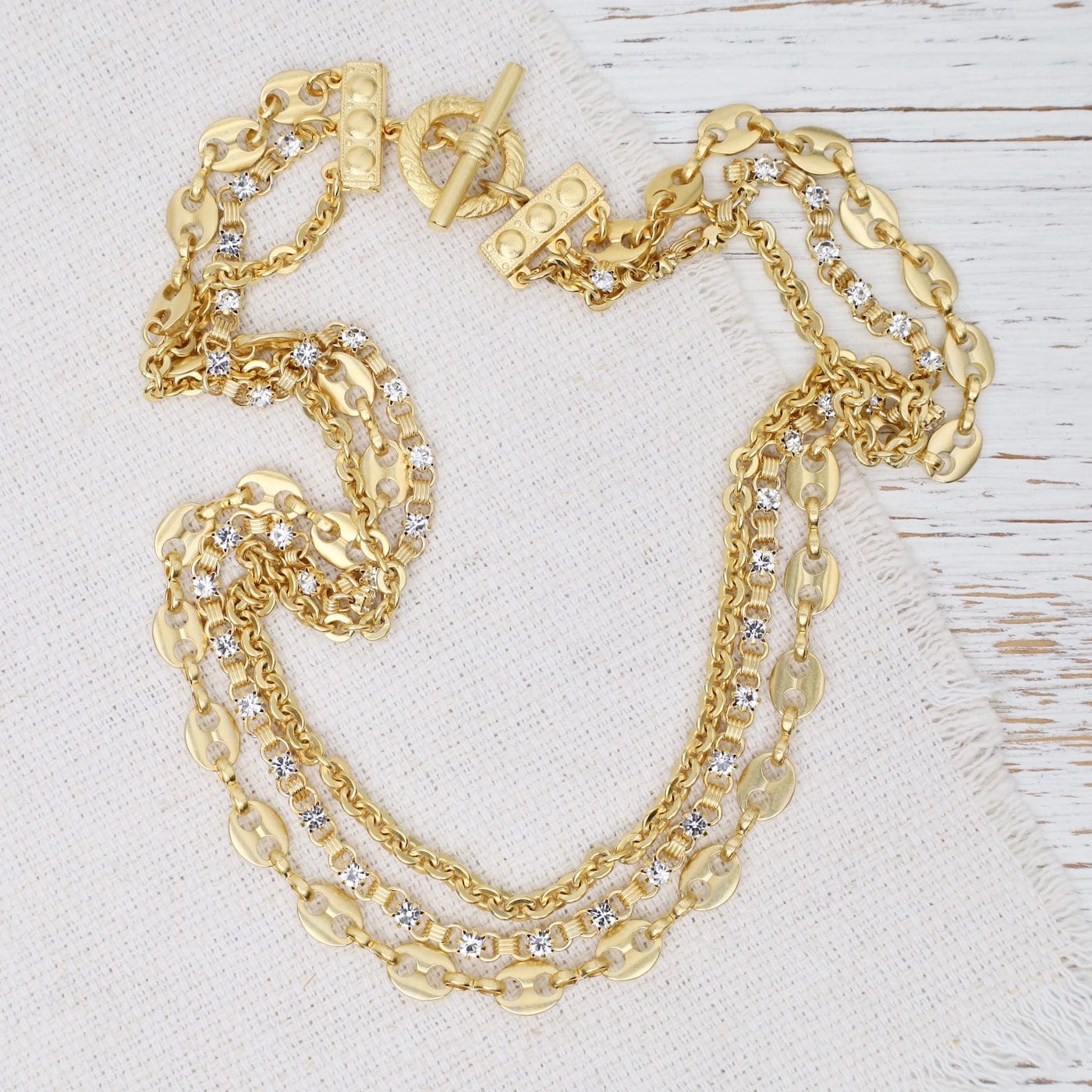 Triple Strand Chain Necklace – Dandelion Jewelry