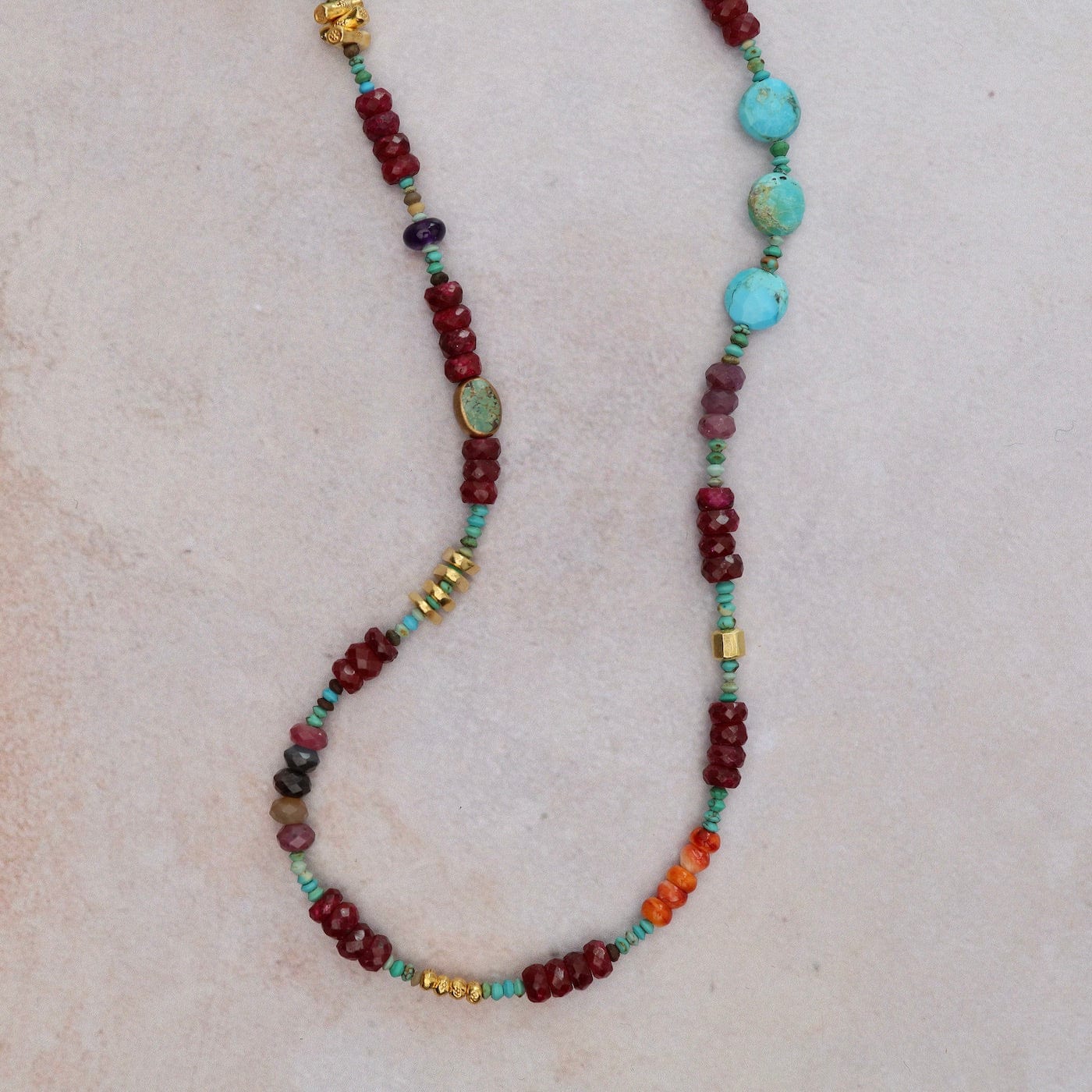 Long Ruby Circus Train Necklace – Dandelion Jewelry