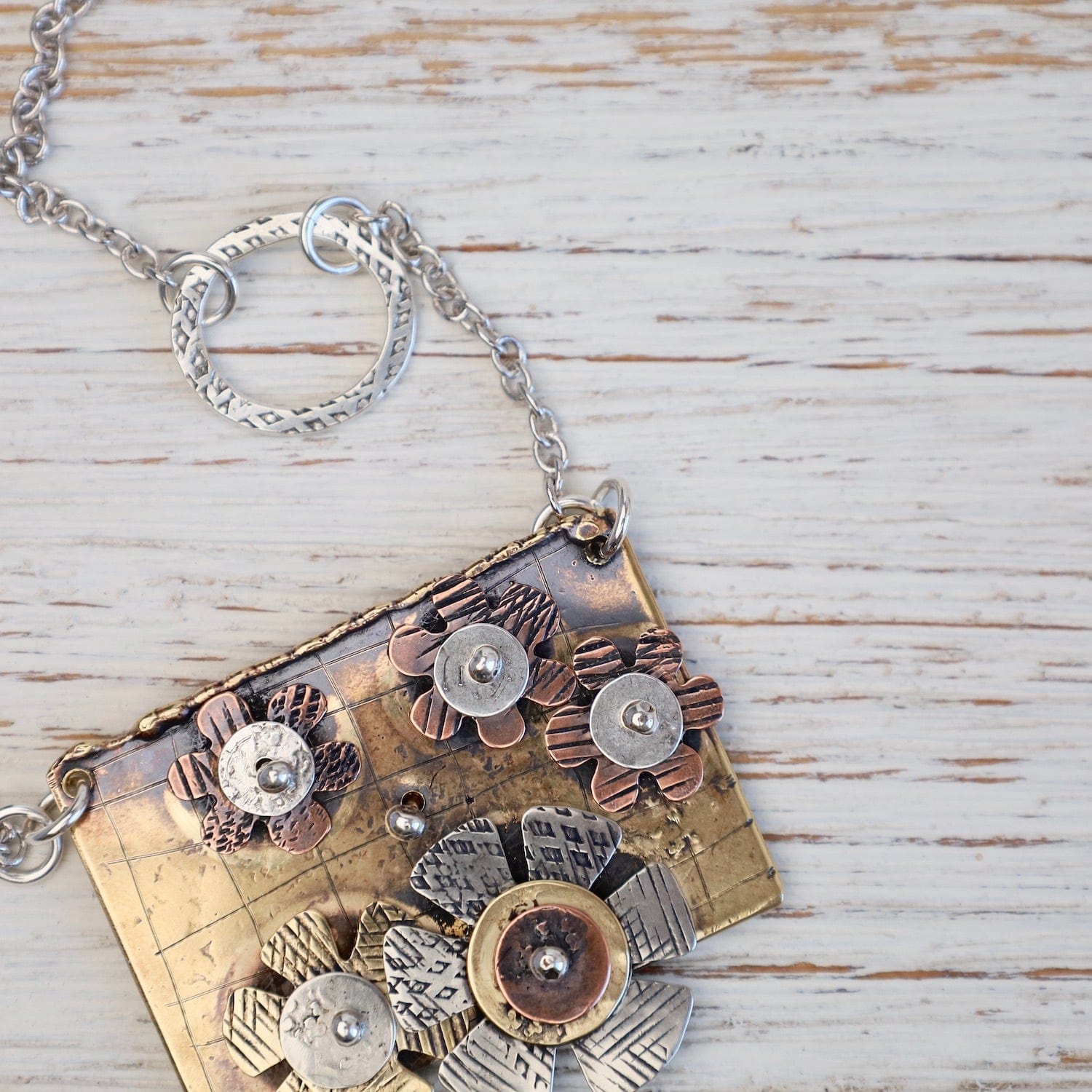 Mixed Metal Garden Gate Necklace – Dandelion Jewelry