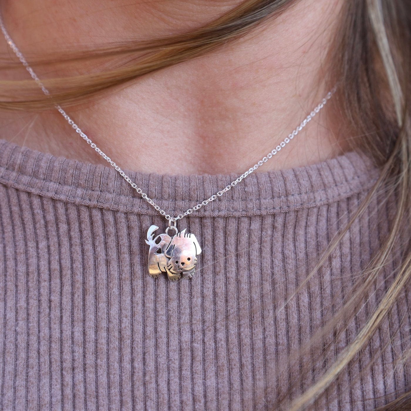 Sterling Silver Dog Necklace – Dandelion Jewelry