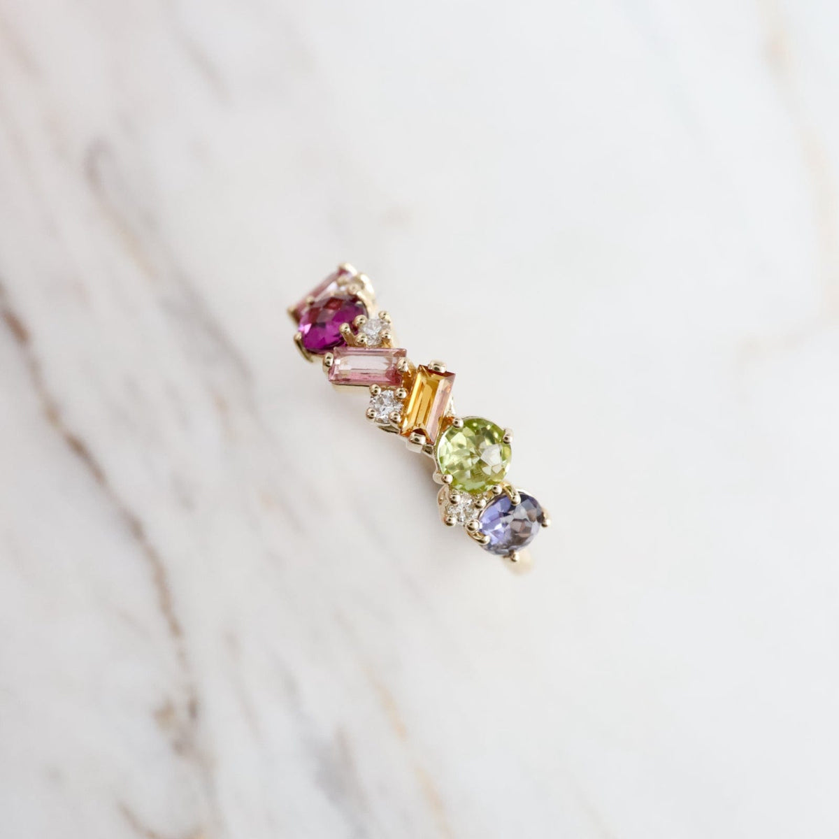 14k Yellow Gold Mixed Cut Mixed Stone Ring – Dandelion Jewelry