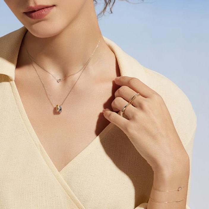 Gilea Two Tone Pave Lab Grown Diamond Ring – Dandelion Jewelry