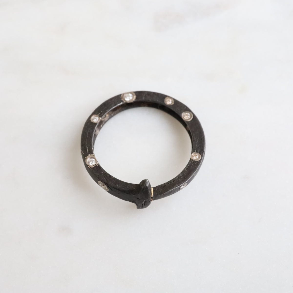 Pat Flynn Iron Diamond Sprinkle Nail Ring – Dandelion Jewelry